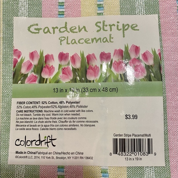 Colordrift | Dining | Colordrift Garden Stripe Placemat | Poshmark